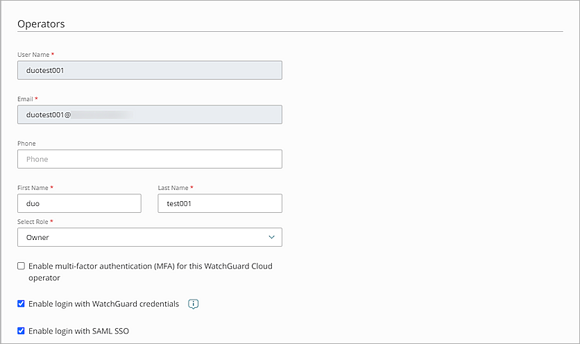 WatchGuard Account SSO Integration with Duo and Active Directory