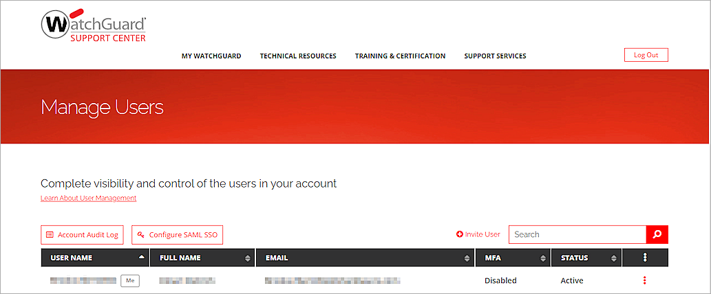 WatchGuard Account SSO Integration with Okta