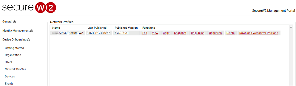 SecureW2 and Wi-Fi in WatchGuard Cloud Integration Guide