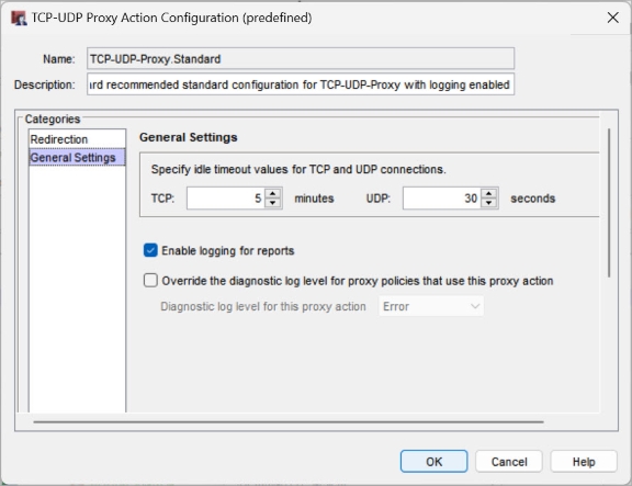TCP-UDP-Proxy: General Settings