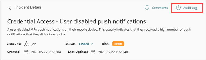 Review Incident Details in ThreatSync