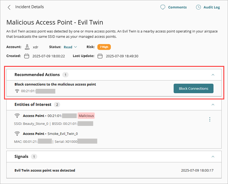 Review Incident Details in ThreatSync