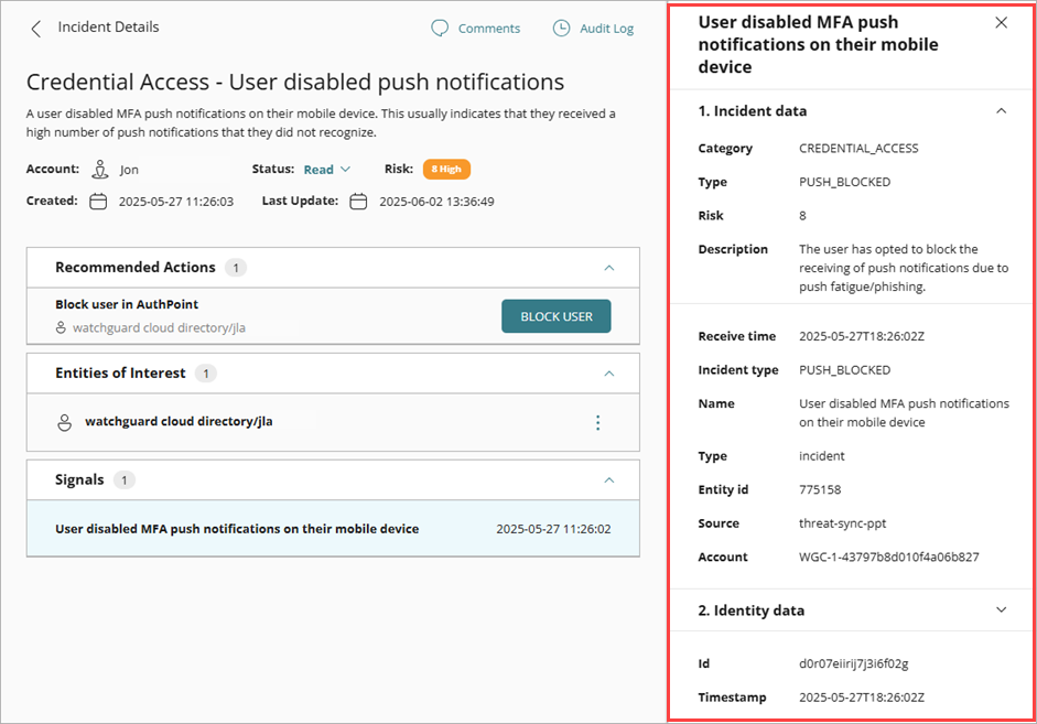 Review Incident Details in ThreatSync