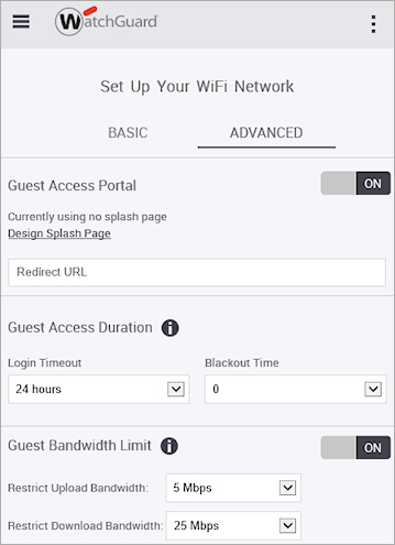 Advanced Settings for a Guest Network