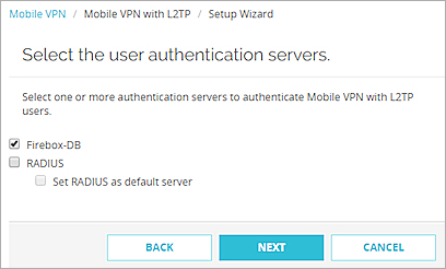 Usar el Asistente de Configuración WatchGuard L2TP