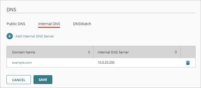 Configurar los Ajustes DNS del Firebox