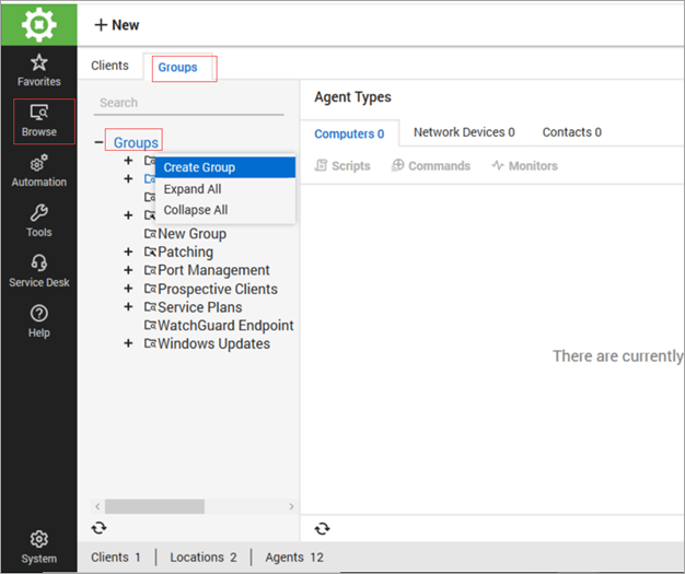Instalación de Endpoint Security con las Funciones de Grupo y Búsqueda de ConnectWise