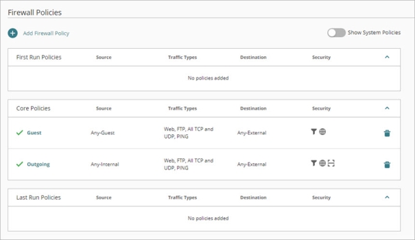 Configurar Políticas de Firewall en WatchGuard Cloud