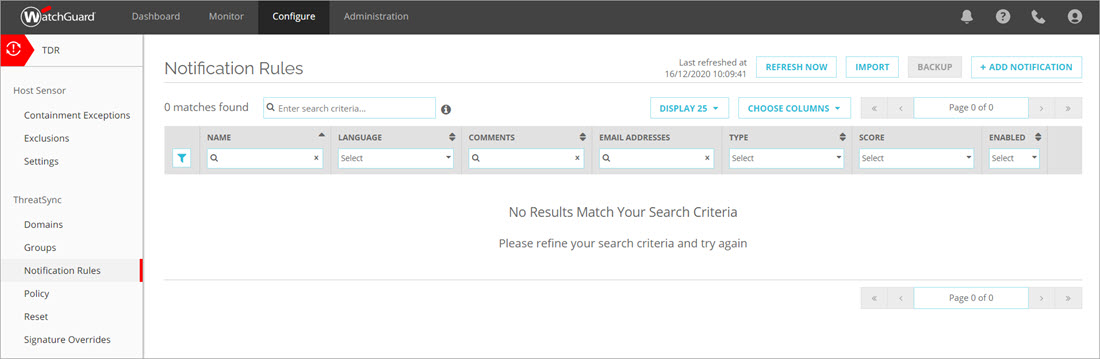 Configurer les Règles de Notification de TDR