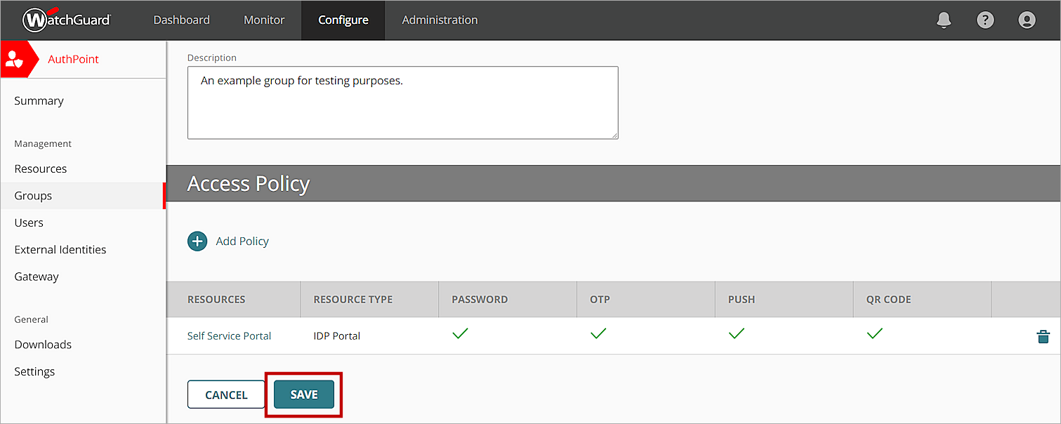 Démarrage Rapide — Configurer AuthPoint