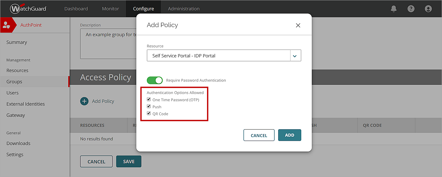 Démarrage Rapide — Configurer AuthPoint