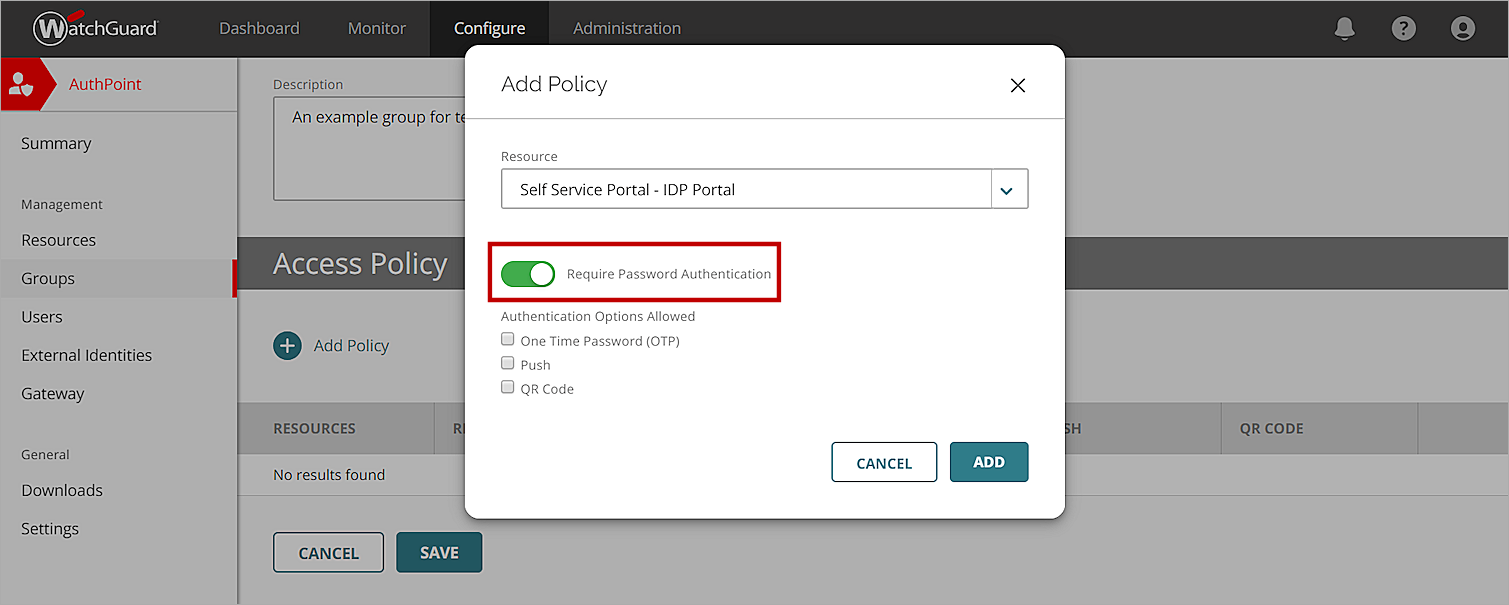Démarrage Rapide — Configurer AuthPoint