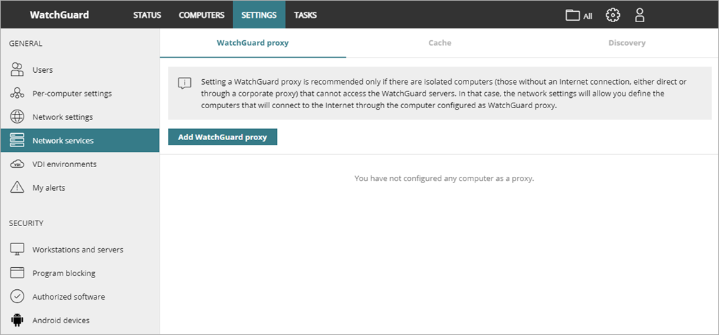 Désigner un Ordinateur comme Proxy WatchGuard