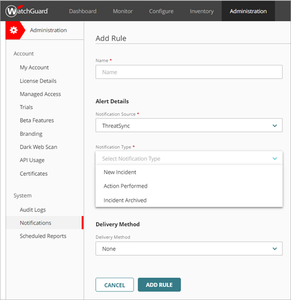 Configurer les Règles de Notification ThreatSync