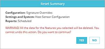 TDR 設定、データ、デバイス、ユーザーをリセットする